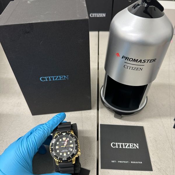 Citizen Eco-Drive Promaster Diver Men's Watch Gold Tone Black Dial ...