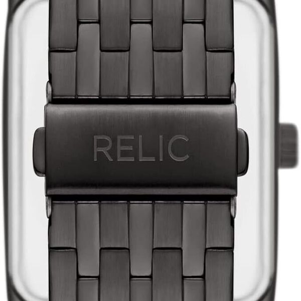 Relic by Fossil Menâ s Automatic Skeleton Rectangle Gunmetal Watch ...
