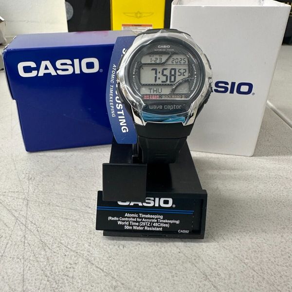 Casio Waveceptor Atomic World Time Watch WV58A-1AV WV58R-1AV BRAND NEW ...