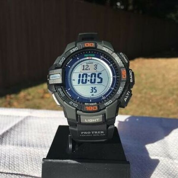 Casio Pro Trek Men's Tough Solar Triple Sensor Black Resin 52mm Watch PRG270-1 | WatchCharts ...
