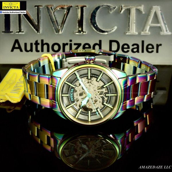 NEW Invicta Men's Vintage LUME 42mm Mechanical Skeletonized Stainless ...