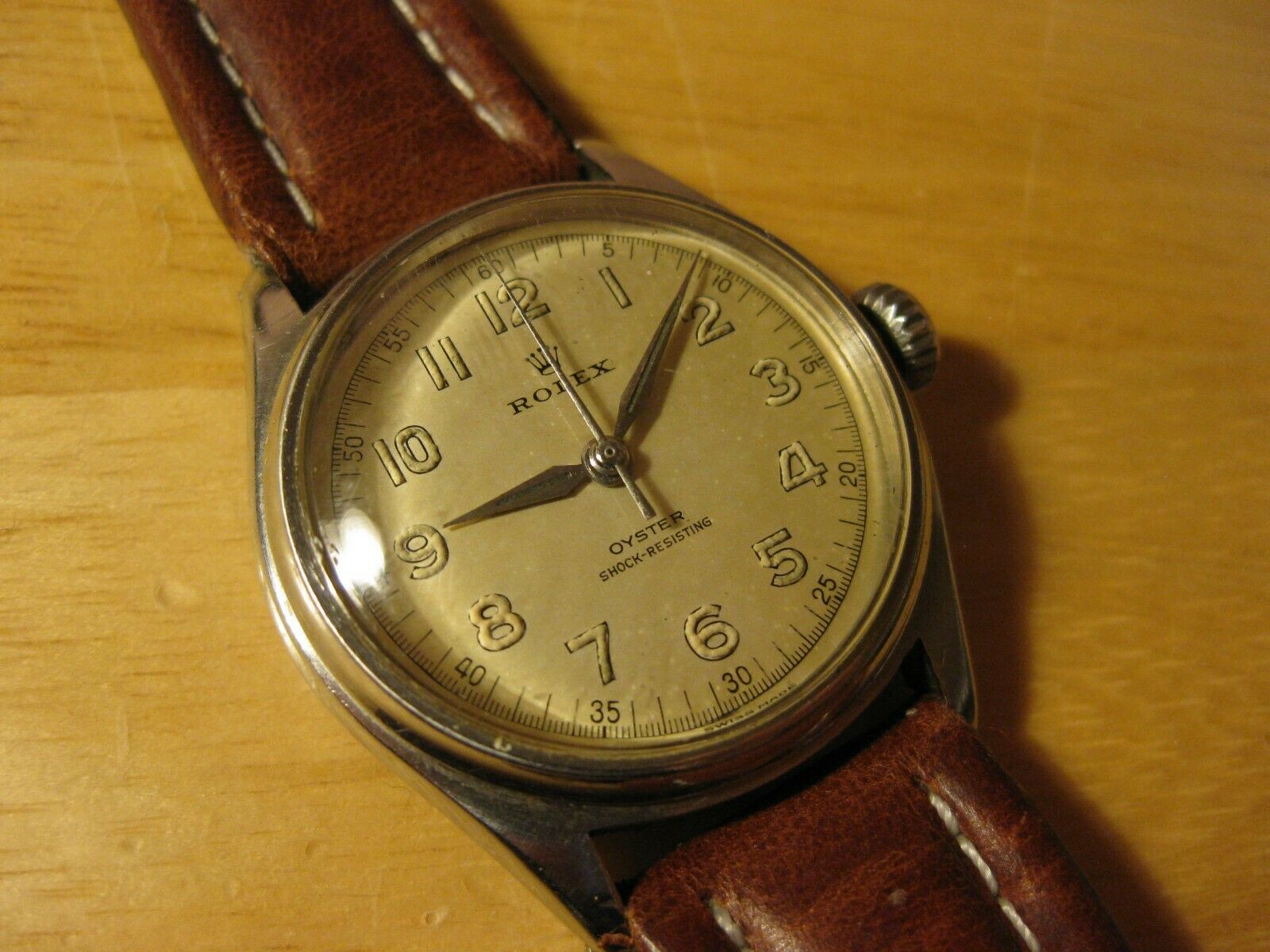 RARE ROLEX MODEL 4444 MILITARY STYLE 1940'S VINTAGE MECHANICAL MENS ...