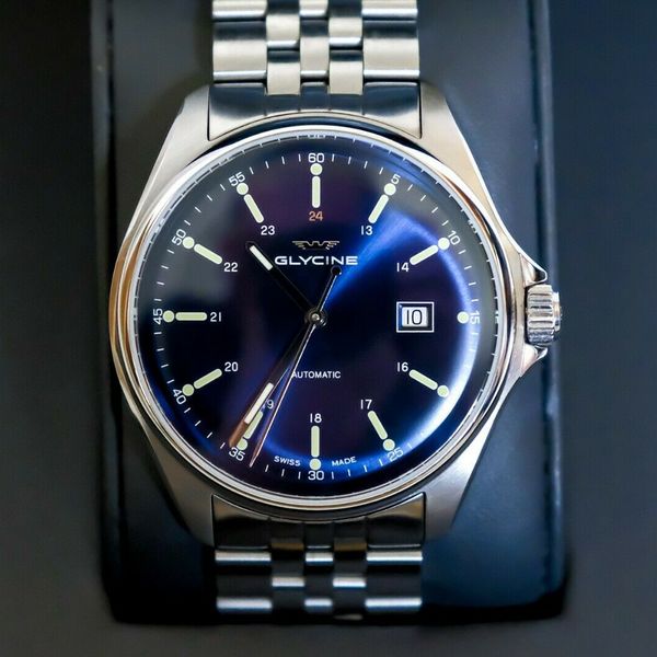 Glycine Combat 6 Classic Swiss Automatic Field Watch GL0076 EX+ Full ...