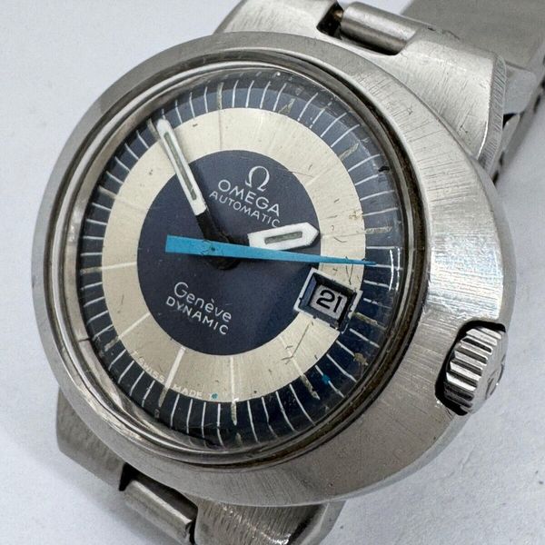 Vintage Omega Automatic Geneve Dynamic Ladies * Blue Dial * Fast ...