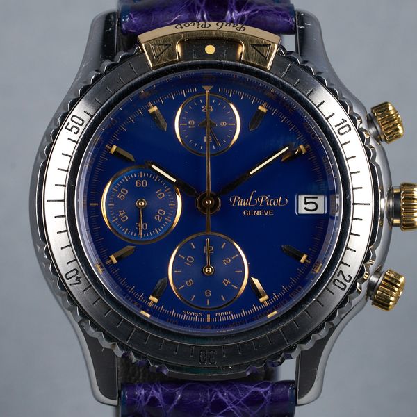 FS: Paul Picot Two Tone U-Boot Ref: 5003 Blue Dial with Box ...