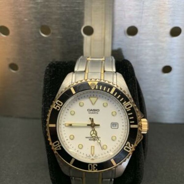 Casio [1346] MTD-1010 Submariner 100M Analog Diver Watch w/Date Japan ...