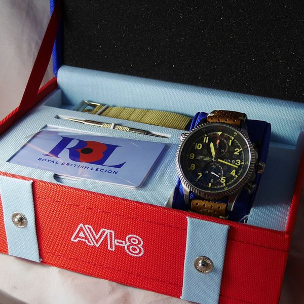 AVI-8 HAWKER HUNTER Duke Chronograph Royal British Legion Limited ...