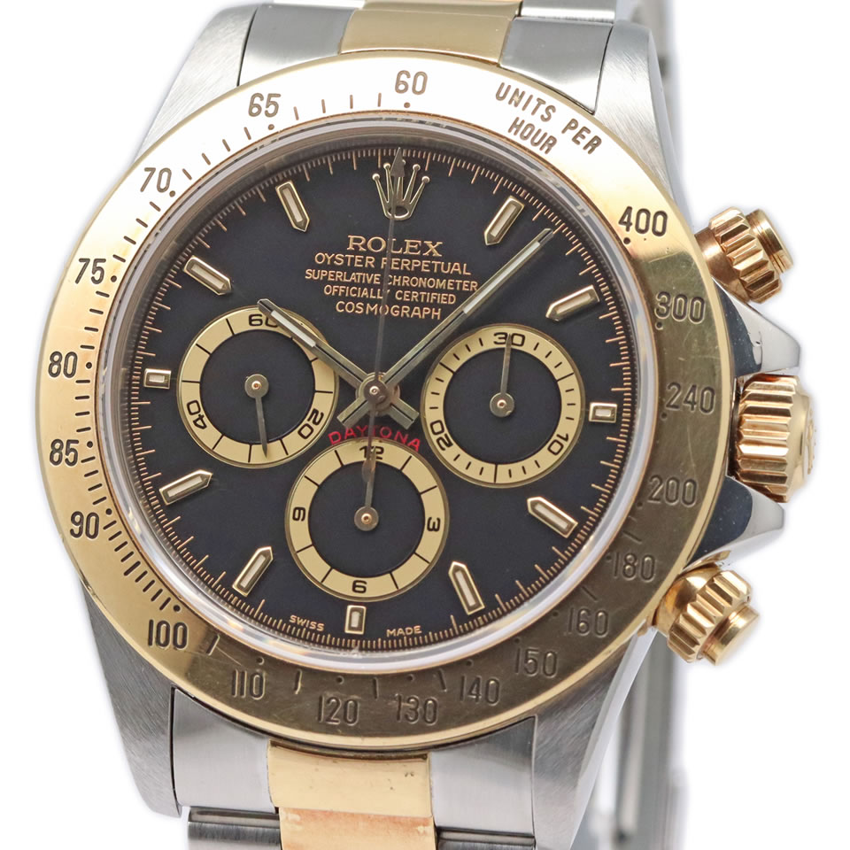 ROLEX DAYTONA Ref.16523 SS / YG BLACK DIAL Ca.1993 Sir.S Rolex Daytona ...