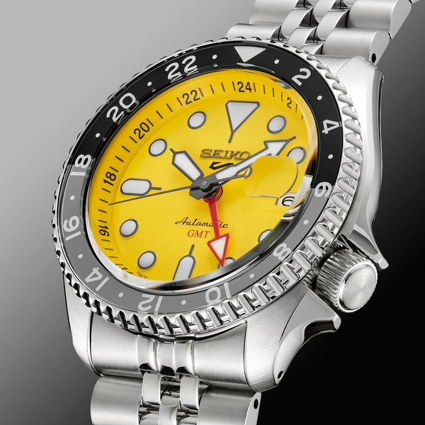Seiko 5 Sports SS Automatic GMT Yellow Dial Watch SSK017 | WatchCharts ...