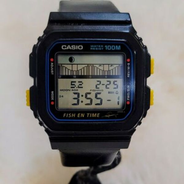 MINT VNT CASIO" FISH EN TIME " MARLIN SERIES FT 100W WATCH. Module 844 ...