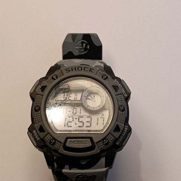 Timex Expedition Men Watch M55 Digital Camo Black Grey White Indiglo ...