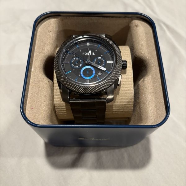 Fossil Machine Chronograph Watch FS4931 Stainless Steel, Smoke Color ...