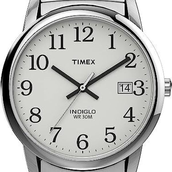 Timex T2H451 Men's Easy Reader Silver-Tone Expansion Band Watch ...