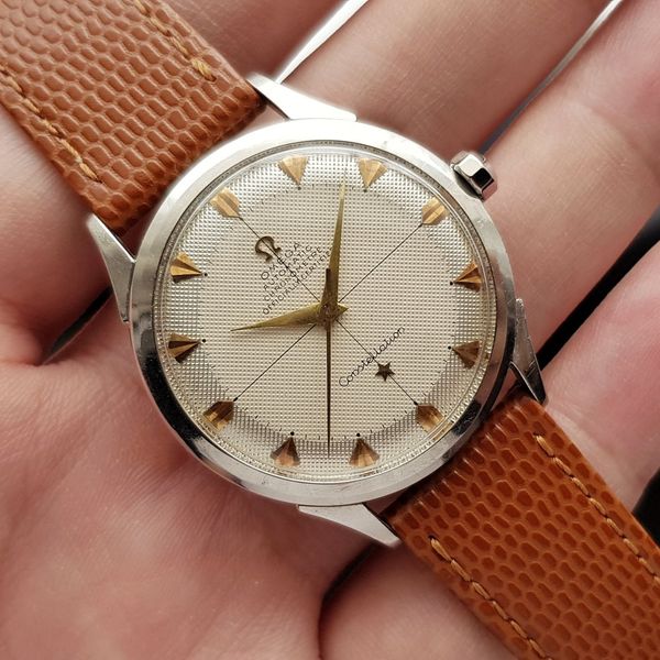 SOLD Omega Constellation Ref 2648-1 Waffle Crosshair Dial Arrowhead ...