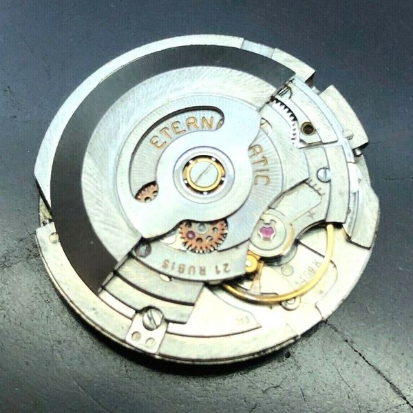 ETERNA MATIC KONTIKI CAL.1489 K REF.130FTT WATCH MOVEMENT W/HANDS ...