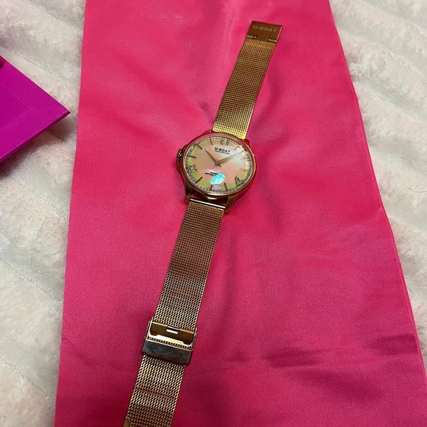 Gorgeous U-BOAT Rainbow Mother-of-Pearl Women's Wristwatch (left-handed ...