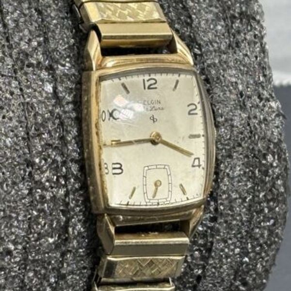 Vintage ELGIN Deluxe 10K Gold Filled Mens Watch - 1950's *Working ...