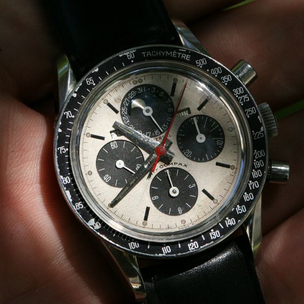 1966 UNIVERSAL GENEVE 'Eric Clapton' Tri-Compax Panda Dial 881101/01 ...