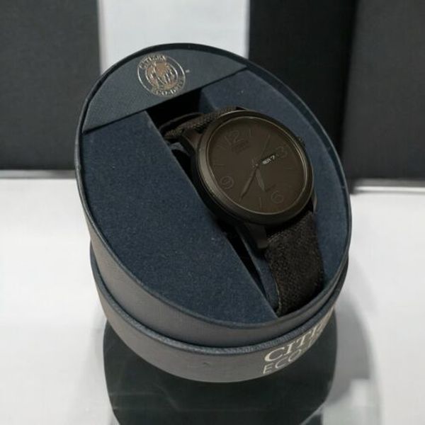 Mens CITIZEN ECO-DRIVE E101-S064783 Black Analog Wrist Watch ...