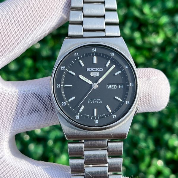 Vintage Seiko 5 Automatic Railway Time Dial Original Japan Men's Watch ...