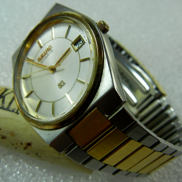 Vintage SEIKO SQ Quartz Men's 2-Tone Watch Original Band New Battery Very Nice! | WatchCharts ...