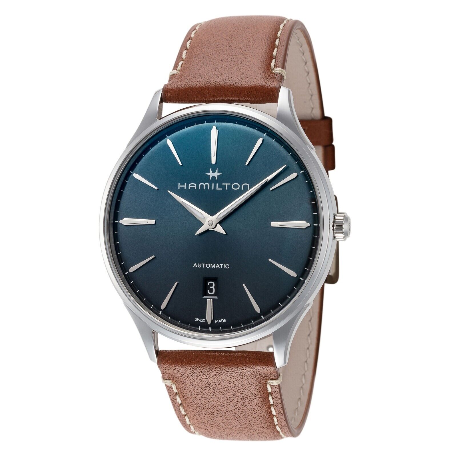 Hamilton Men's Jazzmaster Thinline H38525541 40mm Automatic Watch ...