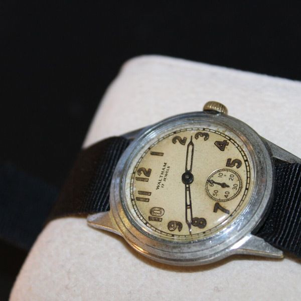Rare 1940's Waltham Original WW2 Military Original Dial Stainless Steel ...