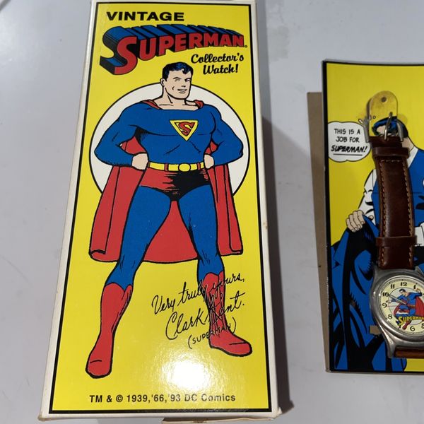 NEW Vintage Limited Edition DC Comics Superman Fossil Watch in Phone ...