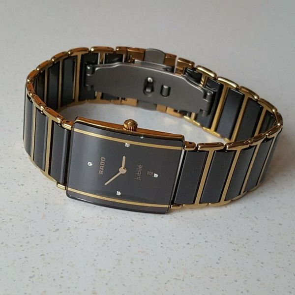 Men's Ceramic & G/Plated Quartz Rado DiaStar Jubile Wrist Watch 160. ...