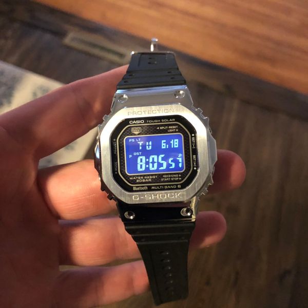 FS - Casio G Shock GMW-B5000-1 metal with resin strap steel full kit ...