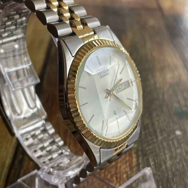 Citizen CQ Datejust Fluted Bezel Watch Quartz Japan WORKING Vintage ...