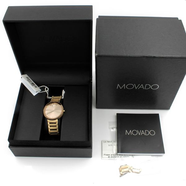 Movado Bold Museum Dial Stainless Quartz Wristwatches Original Boxes # ...