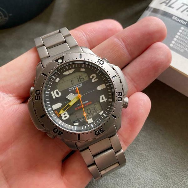 vintage Citizen C900-T004334 TITANIUM PROMASTER WATERLAND FULL SET RARE ...