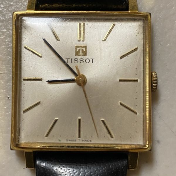 Vintage Square stylist TISSOT Gold WATCH Automatic/Mechanical SQUARE ...