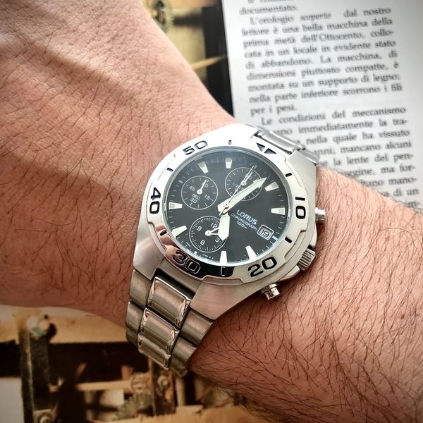 Orologio Lorus Seiko Chronograph Alarm Cronografo Diver Watch Black ...