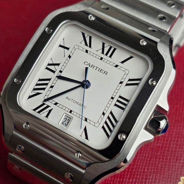 Cartier Santos Large Model Automatic Stainless Steel Watch WSSA0009 ...