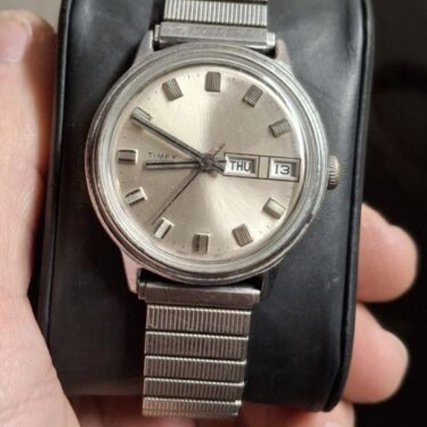 Timex Mercury 1972 Silver Dial Day/date Mens Vintage 1970s Mechanical ...