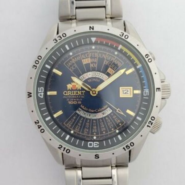 Orient 21j Multi-Year Calendar Internal Rotating Bezel EU03-C0 ...