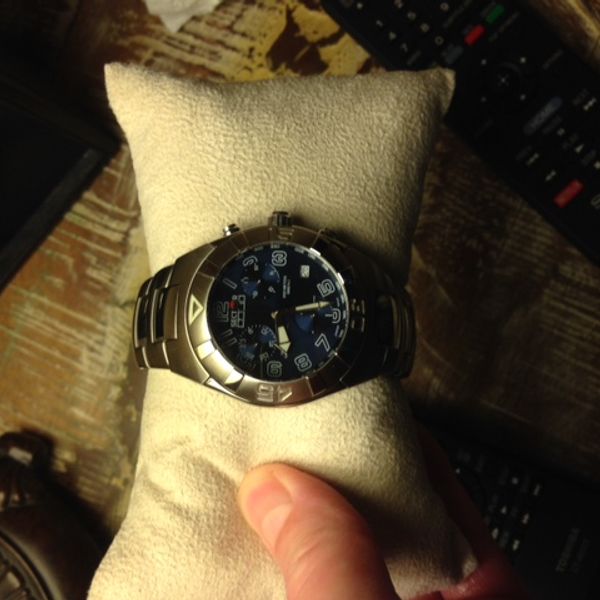 Sector chronograph, blue dial, sapphire crystal, quartz | WatchCharts ...