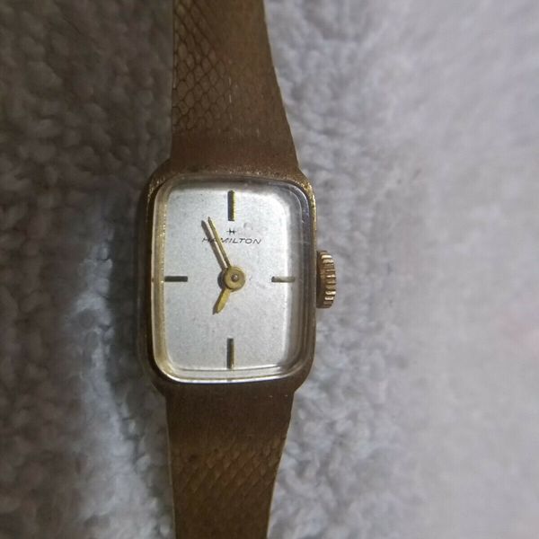 Hamilton Wind Up Watch 17 Jewels Gold Band Stainless Back 2193 875679 ...