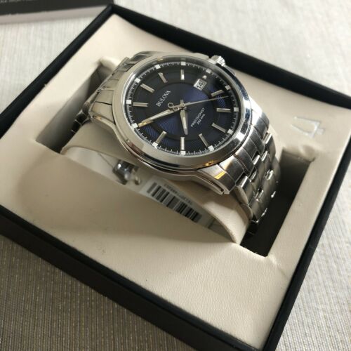 Bulova 96B159 Men's Precisionist Stainless Steel Watch -Midnight Blue ...