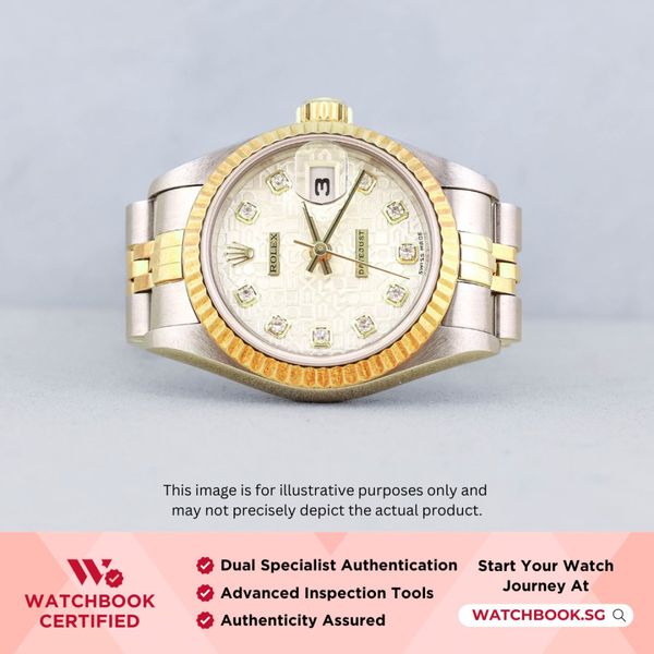 Mint Rolex Datejust Jubilee 69173 Computer w 10 Point Diamond Dial ...