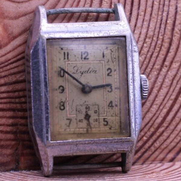 LYDIA TANK MEN'S VTG ART DECO WRIST WATCH 24x36.2mm CASE 16.2mm LUG ...