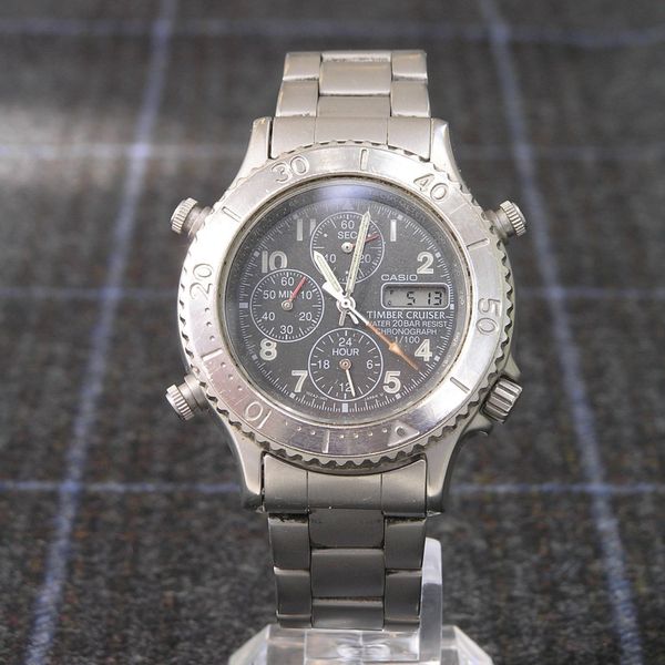 CASIO TIMBER CRUISER TIC-104 Military Watch 90s [New Battery] - Japan ...