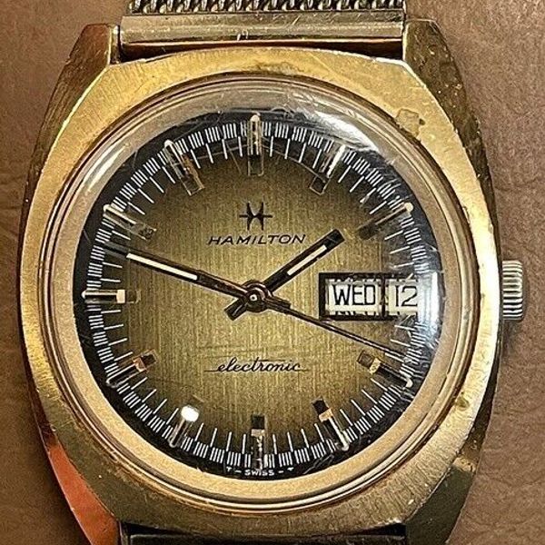1970's Men's Hamilton Electronic 702 Watch Rare Dial Day/Date Original ...