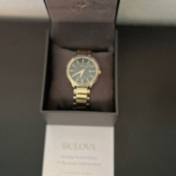 Bulova Men's Classic Gold-Tone Stainless Steel Bracelet Watch, 97B182 ...