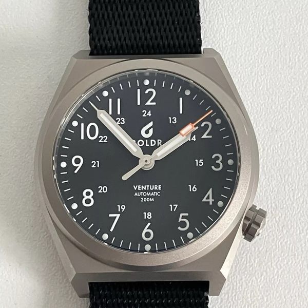 BOLDR VENTURE, Carbon Black All Titanium Automatic Field Watch ...