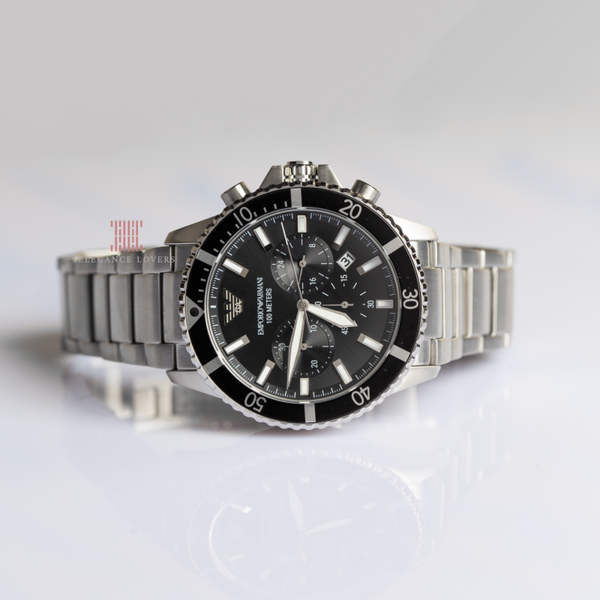 Emporio Armani World Explorer Chronograph Stainless Steel Watch AR11360 ...