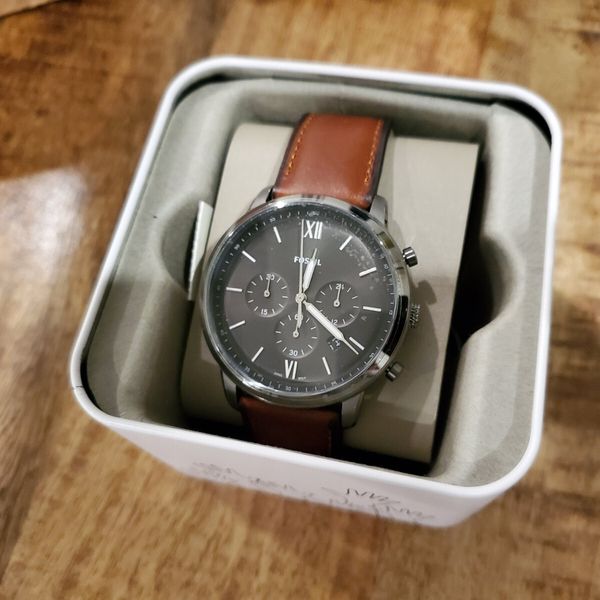 Fossil Men's Neutra Chronograph New with Tags - FS5512 Gray with Amber ...