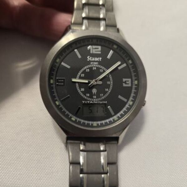 Stauer Titanium Atomic Radio Controlled Watch 15442 Wristwatch New ...